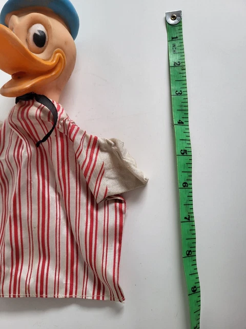 WALT DISNEY PRODUCTION Hand Puppet Vintage Donald Duck Striped $19.99 ...