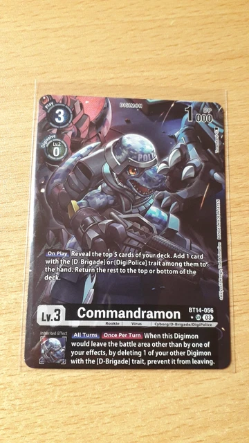 DIGIMON TCG HOLO Foil SR Alternate Art Karte Commandramon BT14 Blast Ace EUR 20,00 - PicClick DE