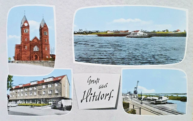 HISTORISCHE ANSICHTSKARTE, Postkarte, Gruß aus Hitdorf am Rhein, verm ...