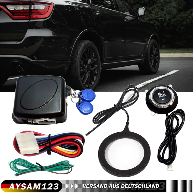 CAR SMART PUSH Engine Start Button Kit & Keyless Entry Starter System ...