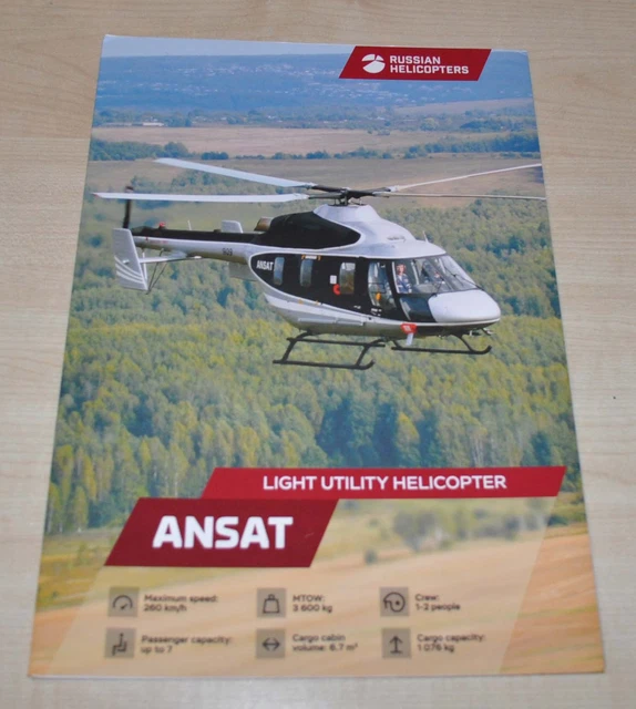 ANSAT LIGHT UTILITY Helicopter Aviation Russian Brochure ENG £9.40 ...