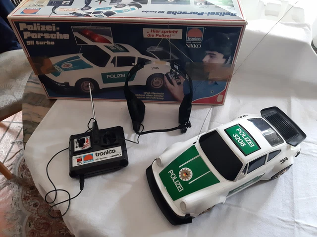 RC MODELL POLIZEI Porsche Nikko Tronico Nostalgie Spielzeug Rarität ...