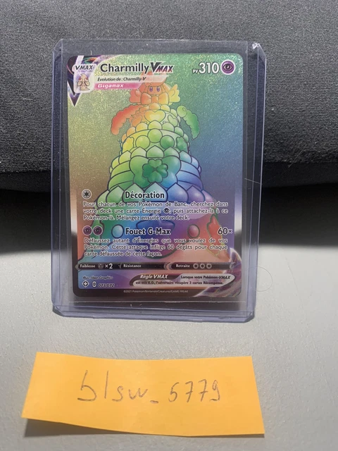 CARTE POKEMON CHARMILLY Rainbow Vmax 073/072 EB 4.5 Destinées Radieuses ...