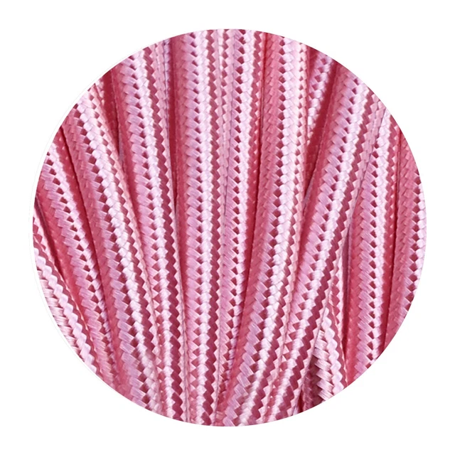 VINTAGE RÉTRO ITALIEN Coloré Tressé Éclairage Cordon 2 Coeur Fabric ...