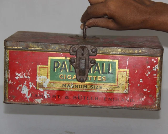 SHOWPIPALL MALL CIGARETTES/BIDI Ad. Old Vintage Tin Box Lambert ...