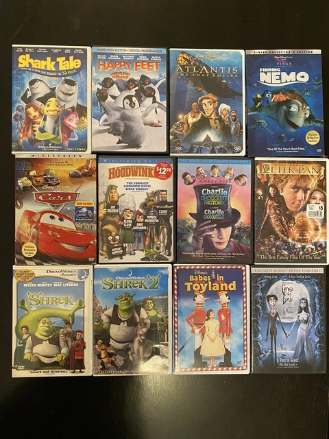 FAMILY KIDS DVD Disney Pixar Lot Finding Nemo Cars Atlantis Shrek ...
