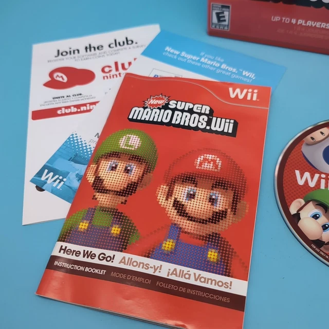 NEW SUPER MARIO Bros. Wii (Nintendo Wii, 2009) - Complete CIB - TESTED ...