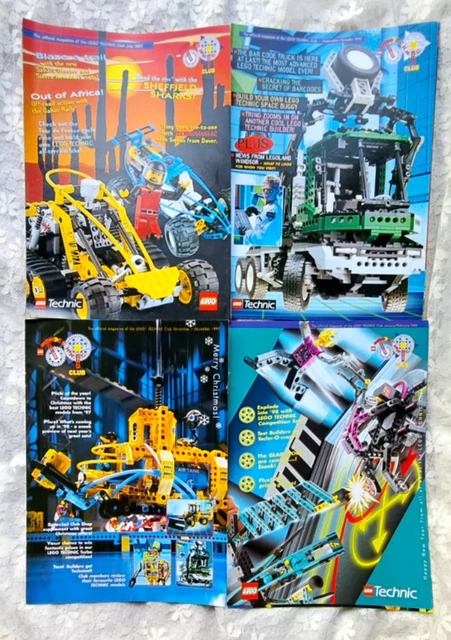4X LEGO TECHNIC Club Magazine Comic Jul 97 Sept/Oct 1997 Nov / Dec 97 ...