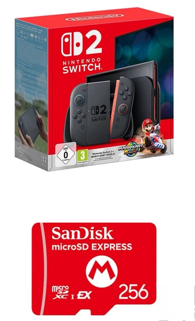 NINTENDO SWITCH 2 Bundle With Mario Kart & 256GB MicroSD Express Card ...