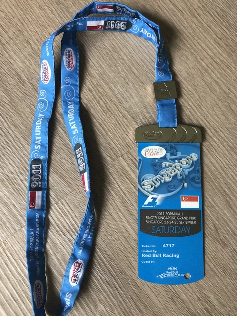 RARO RED BULL Singapore GP VIP Pass Paddock Club 2011 F1 Formula 1 EUR ...