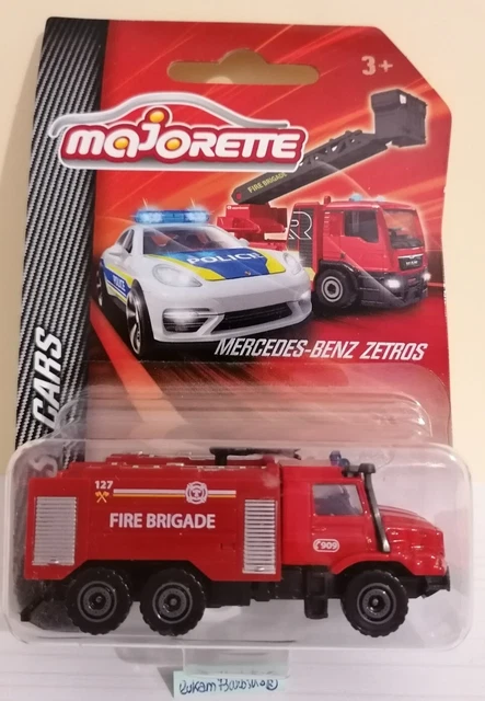 MAJORETTE SOS CAR MERCEDES-BENZ MB ZETROS FIRE Brigade 297B 1:64 Raro ...