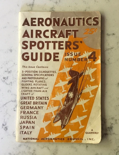 WW2 AERONAUTICS AIRCRAFT Spotters' Guide #4 Booklet Book Pamphlet Airplane 1942 EUR 15,12 ...