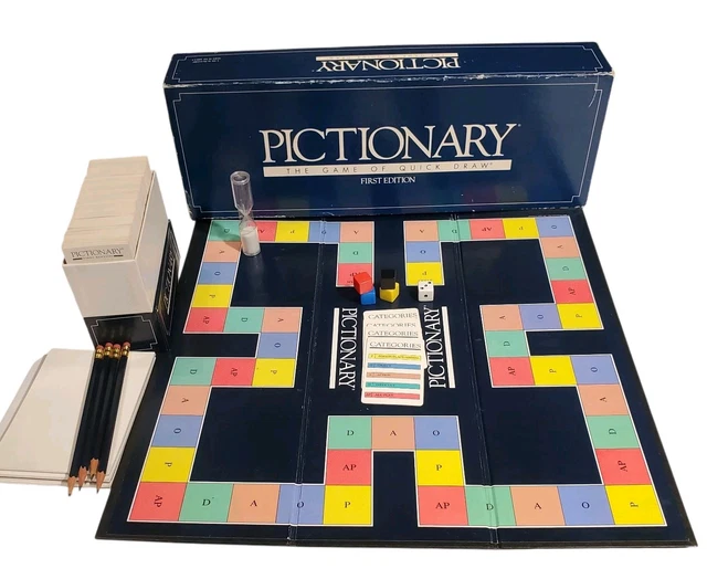 VTG PICTIONARY BOARD Game First Edition 1985 The Game of Quick Draw ...
