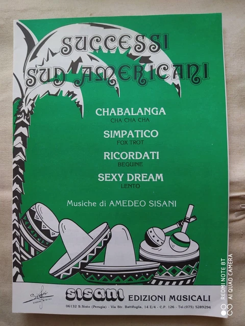 AMEDEO SISANI - Successi Sud Americani - Fascicolo 4 Spartiti (1992 ...