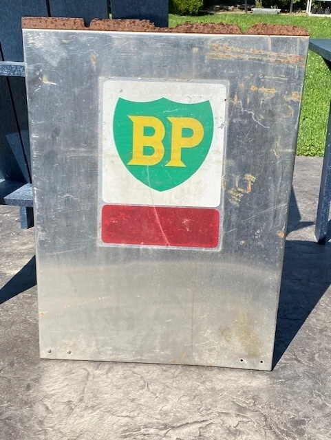 VINTAGE BP BRITISH Petroleum advertising gas pump door sign $119.99 ...