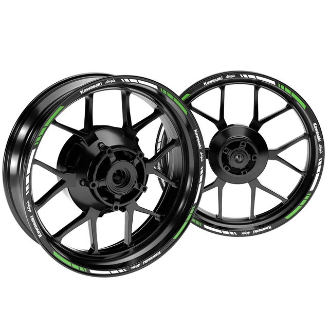 KAWASAKI NINJA RIM Autocollants V1 Autocollant de Jante Bandes Bords Gp ...