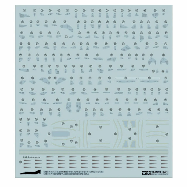 TAMIYA 12692 F-4B Phantom II Door Decal Set A 1/48 Model Kit EUR 13,90 ...
