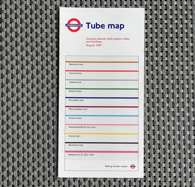 LONDON UNDERGROUND TUBE Map August 1997 £7.00 - PicClick UK