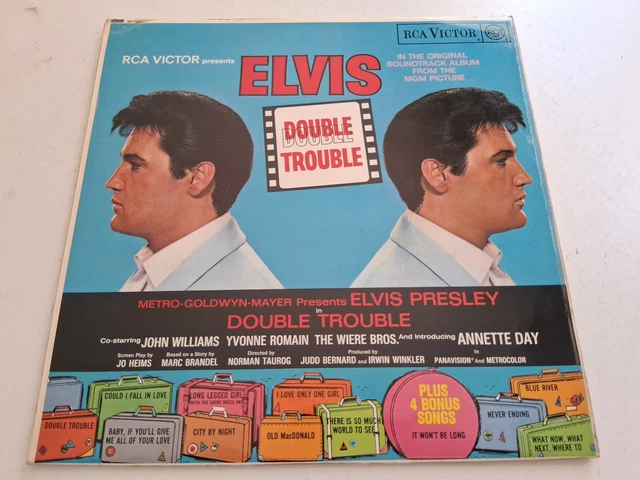 ELVIS PRESELY / DOUBLE TROUBLE 1967 MONO SOUNDTRACK VINYL LP / ROCK POP ...