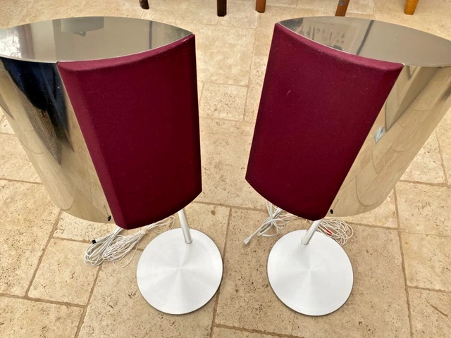 BANG & OLUFSEN (B&O) BEOLAB 4000 Powered Speakers with stands and leads ...