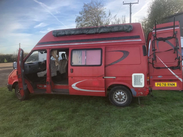 FORD TRANSIT SMILEY Lwb High Roof Camper Motorhome 1997 Banana Engine £ ...