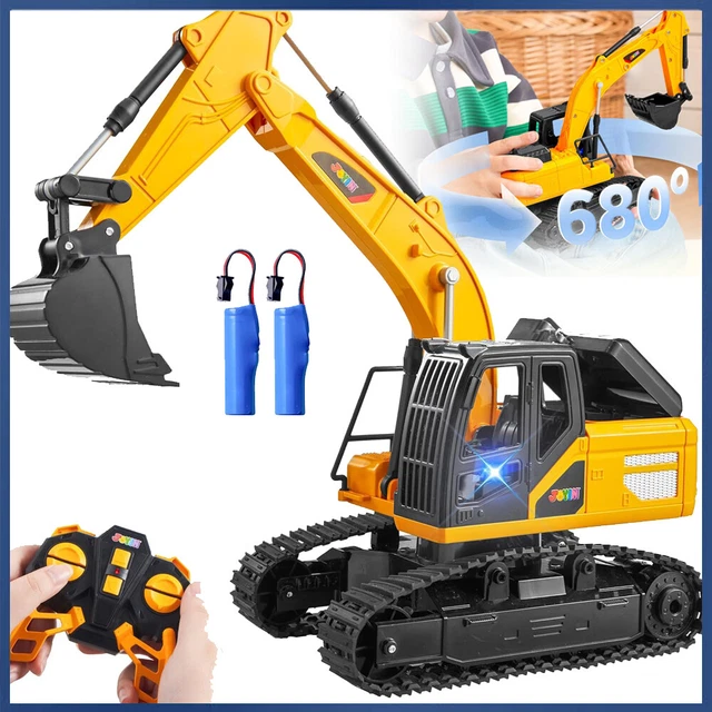 REMOTE CONTROL DIGGER Excavator Toy RC Construction Truck Toys Kids RC ...