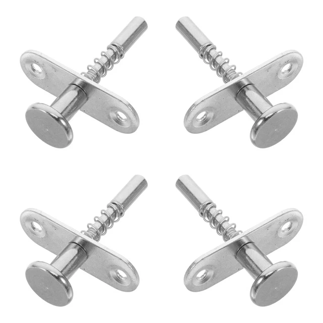 4PCS SPRING-LOADED STAINLESS Steel Plunger Latches Height Adjuster £11. ...