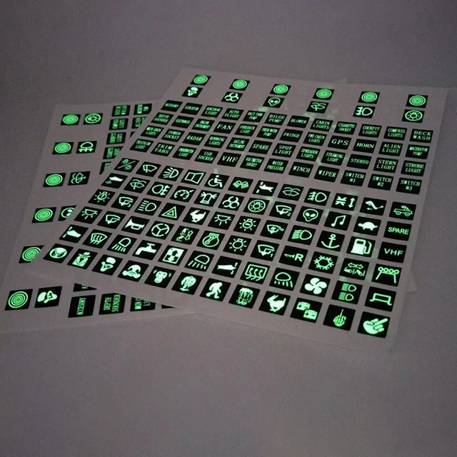 PVC VINYL STICKERS for Labeling Instrument Panels and Fuse Boxes 132 ...