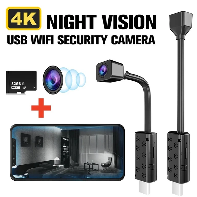 MINI WIRELESS HIDDEN Spy Camera WiFi IP Cam Home Security Night Vision ...
