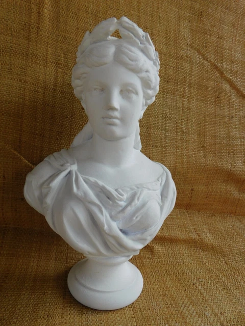 BUSTE EN PLATRE MARIANNE COURONNE LAURIER 26cm DE HAUT / REPUBLIQUE ...