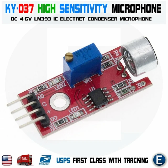 MICROPHONE SENSOR HIGH Sensitivity Sound Detection Module Arduino AVR ...