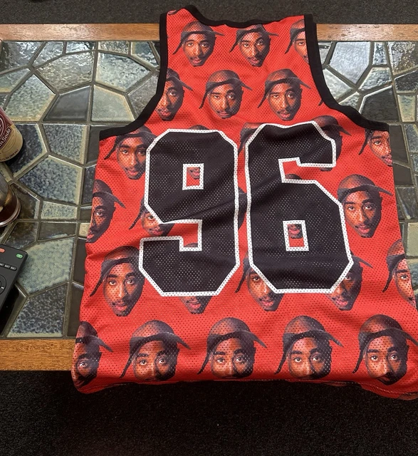 TUPAC SHAKUR 96 Mesh Basketball Singlet Voisin Classic XL Basketball ...