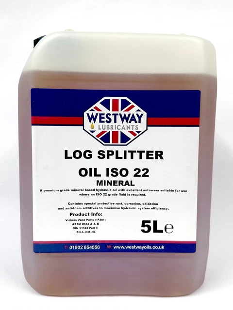 LOG SPLITTER OIL ISO 22 Hydraulic Oil 5 Litres 5L VG22 EUR 27,61 ...