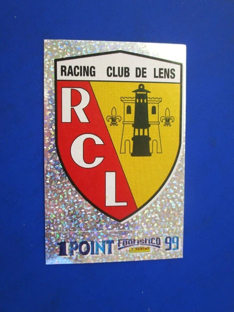 RC RACING CLUB DE LENS ecusson image sticker N° 85 FOOT 99 PANINI 1999 ...