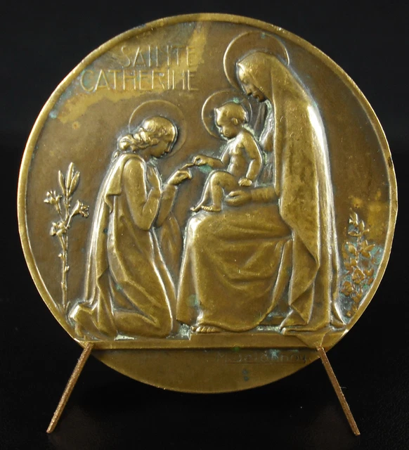 MEDAL RELIGIOUS HOLY Catherine of Alexandria Blank Martyre Religious ...