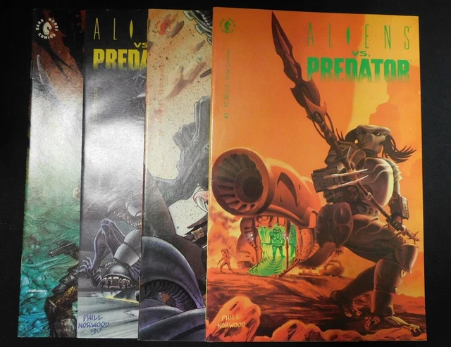 ALIENS VS PREDATOR 1-4 Dark Horse Comic Set Complete Stradley Norwood ...