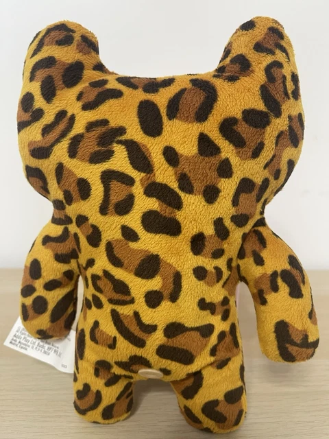 FUGGLER INDECISIVE MONSTER Leopard Print Plush Button Eyes Funny ugly ...