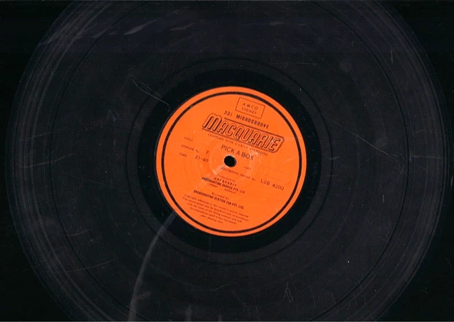 VINTAGE RADIO BROADCASTING Vinyl Record Pick A Box Bob Dyer 2GB ...