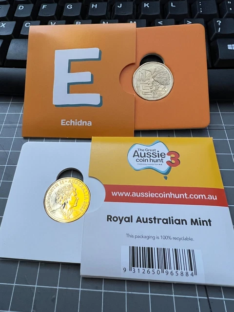 AUSTRALIA 2022-THE GREAT Aussie Coin Hunt 3 Alphabet Latter E $1 Coin ...