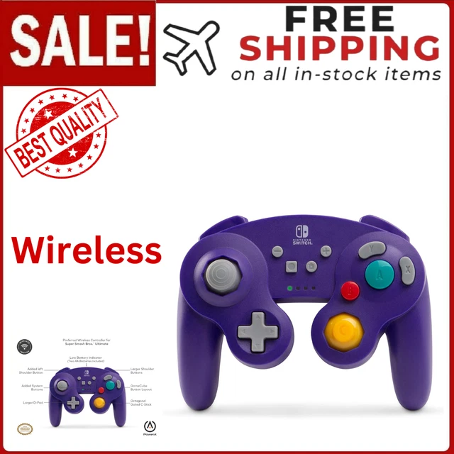 POWERA WIRELESS GAMECUBE Style Controller for Nintendo Switch - Purple ...