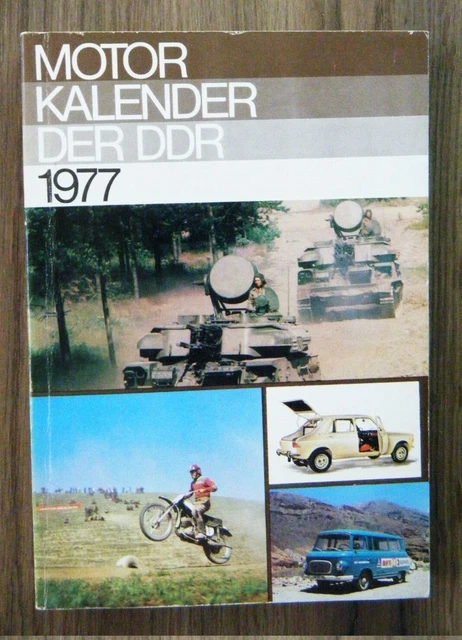 MOTORKALENDER DER DDR 1977 KFZ MZ ETZ LKW NVA Militär Panzer Ostalgie ...