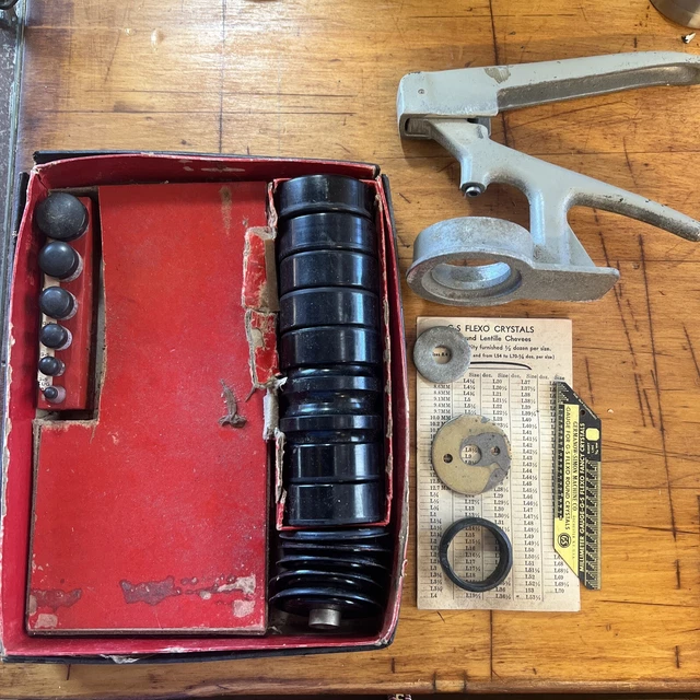 VINTAGE G-S FLEXO Watchmakers Crystal Hand Press Looks complete? used ...
