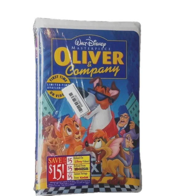 OLIVER & COMPANY Walt Disney 1996 VHS 1st Release Factory Sealed ...
