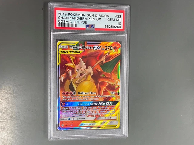 CHARIZARD / BRAIXEN GX 2019 Pokémon Sun & Moon Card Cosmic Eclipse PSA 10 EUR 69,37 - PicClick FR