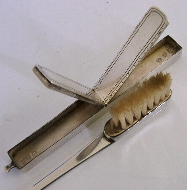 RARE GEORGIAN STERLING Silver Tooth Brush & Paste Box 1798 Dentistry ...