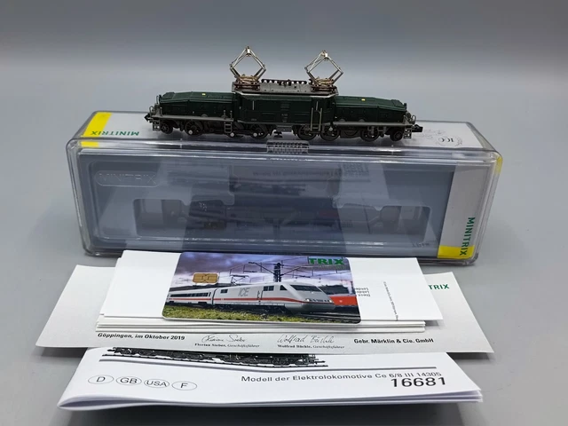 MINITRIX**16681**CE 6/8III KROKODIL der SBB**Zertifikat 0643/1400**OVP ...