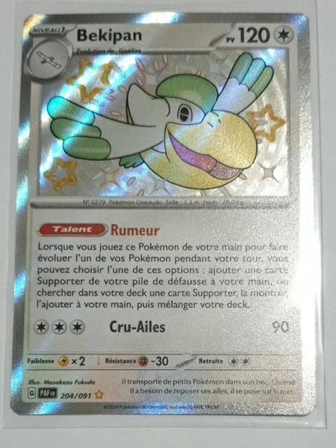 CARTE POKÉMON SHINY Bekipan 204/091 - Destinées de Paldea - EV4.5 - FR - RARE EUR 1,00 - PicClick FR