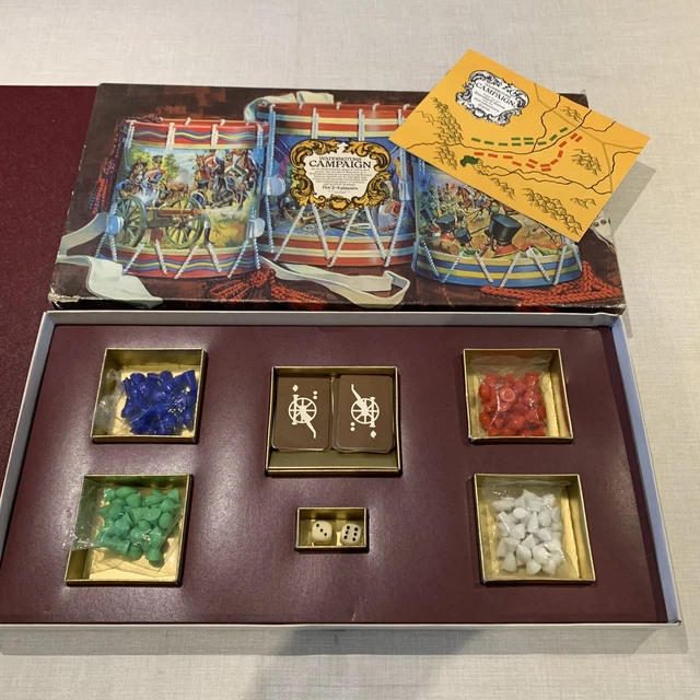 VINTAGE WADDINGTONS CAMPAIGN Board Game 1971 100% Complete & Good ...