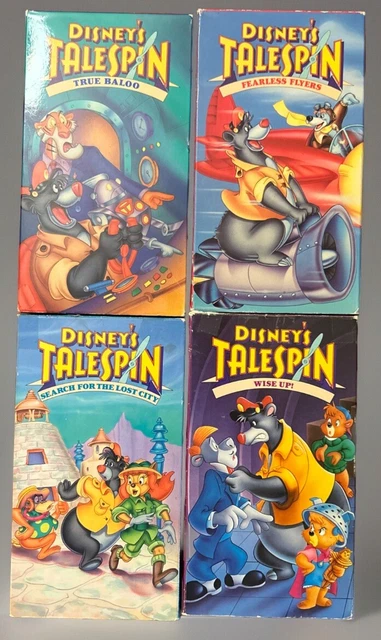 TESTED DISNEY’S TALESPIN VHS Lot -4 1-4-7-8 True Ball Fearless Lost ...