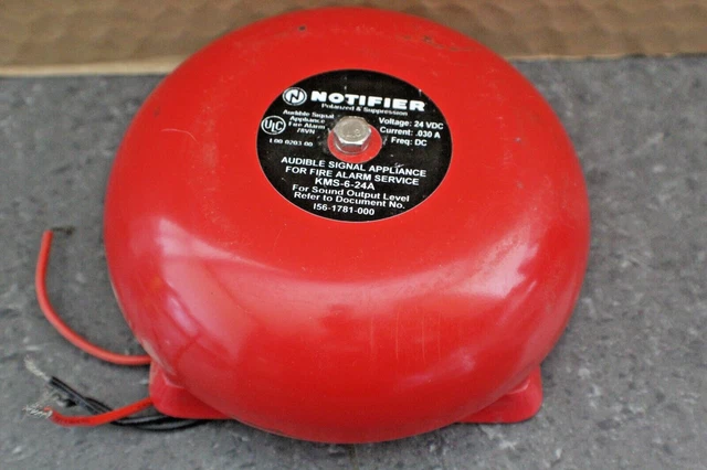 HONEYWELL NOTIFIER KMS-6-24A 6" Alarm Bell 24VDC Polarized 85dBa ...